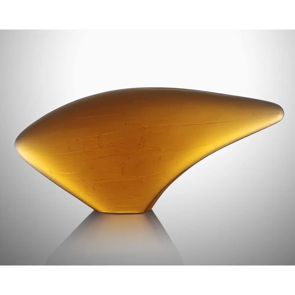 Orange Glass Sculpture Comet by Bystro Design Boha Glas